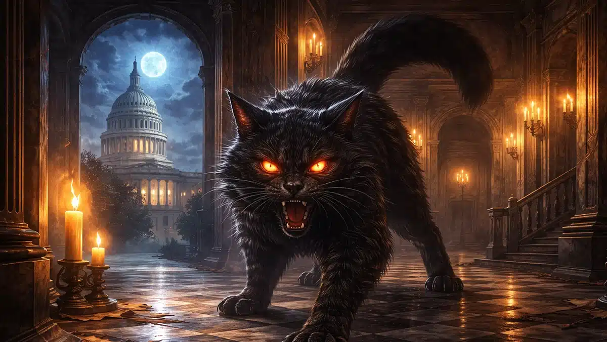 The Demon Cat of D.C. Represents Government Power & Political Anxiety
